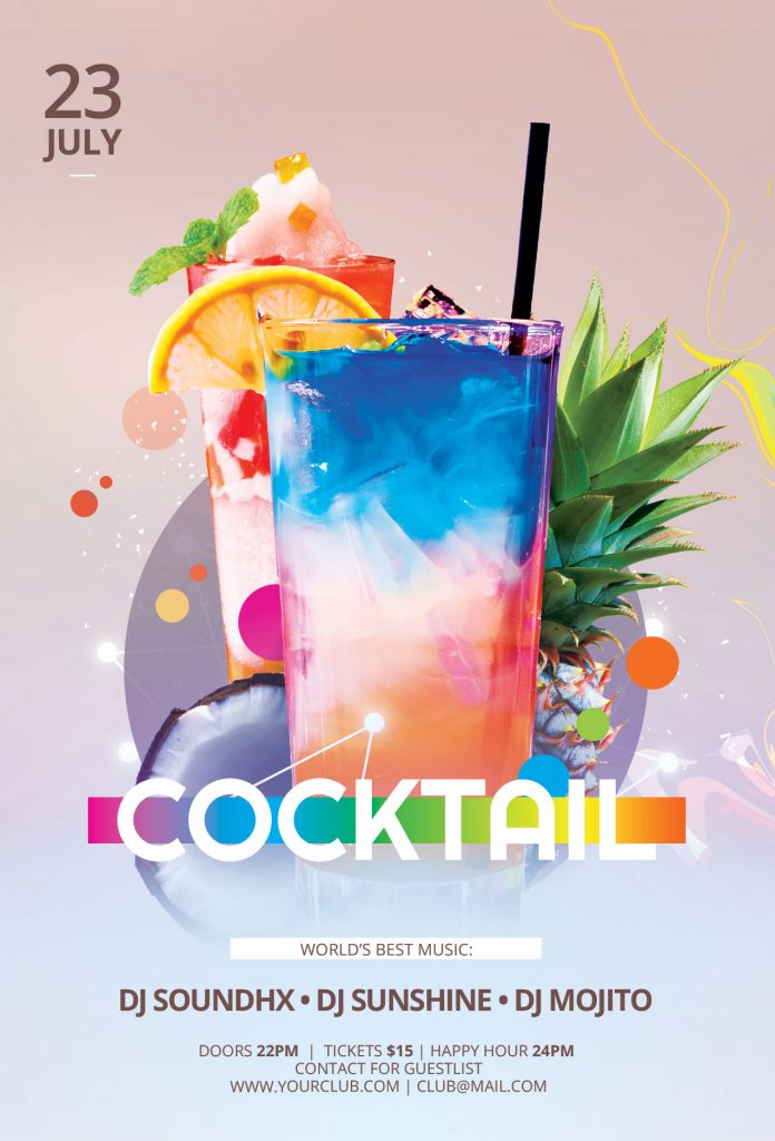 The best Cocktail Flyer Templates for photoshop • styleWish