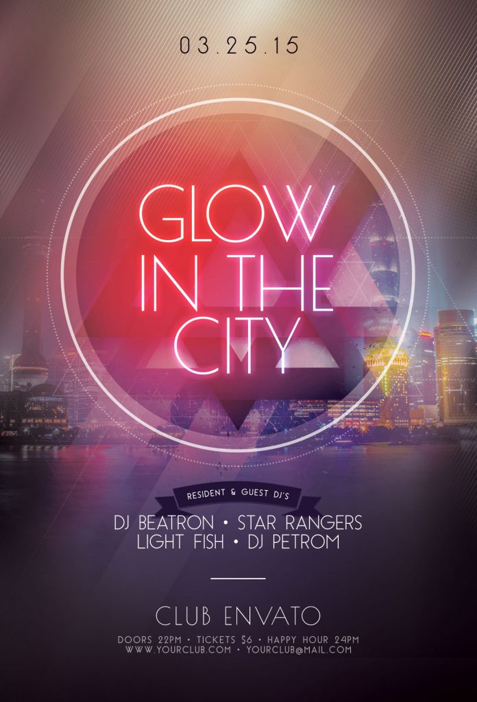 Glow In The Dark Flyer Templates in PSD • styleWish