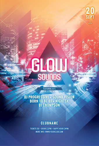 Glow Sounds Flyer • styleWish