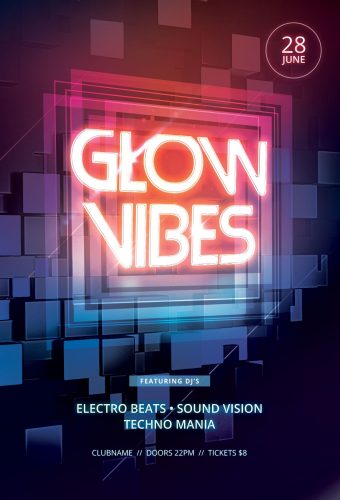 Glow Vibes Flyer • styleWish