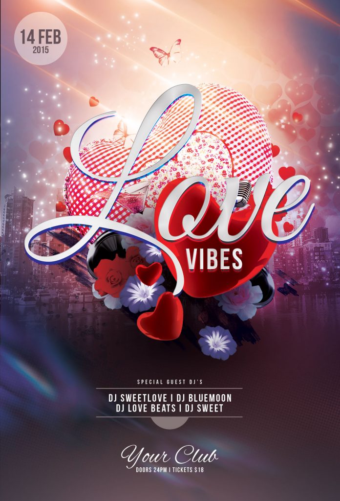 Valentine Flyer Template for Photoshop • Stylewish