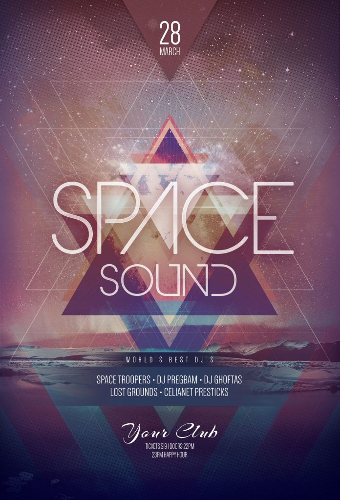 Space Flyer Templates for Photoshop • styleWish