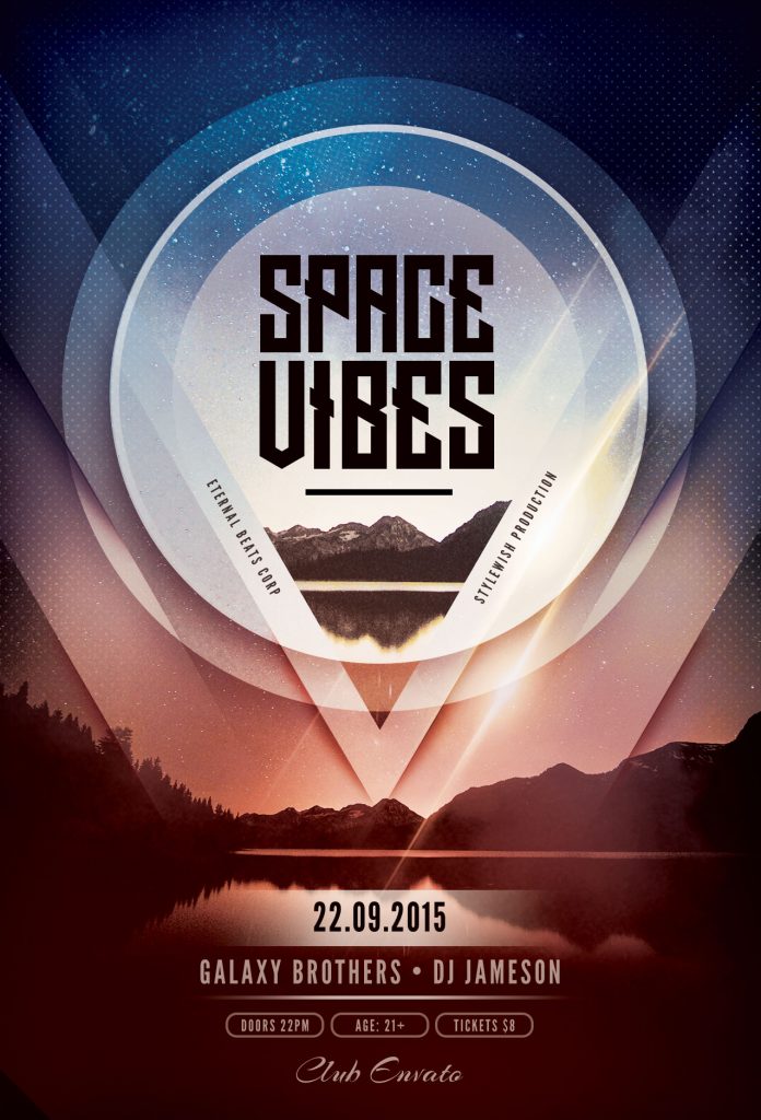 Space Flyer Templates for Photoshop • styleWish