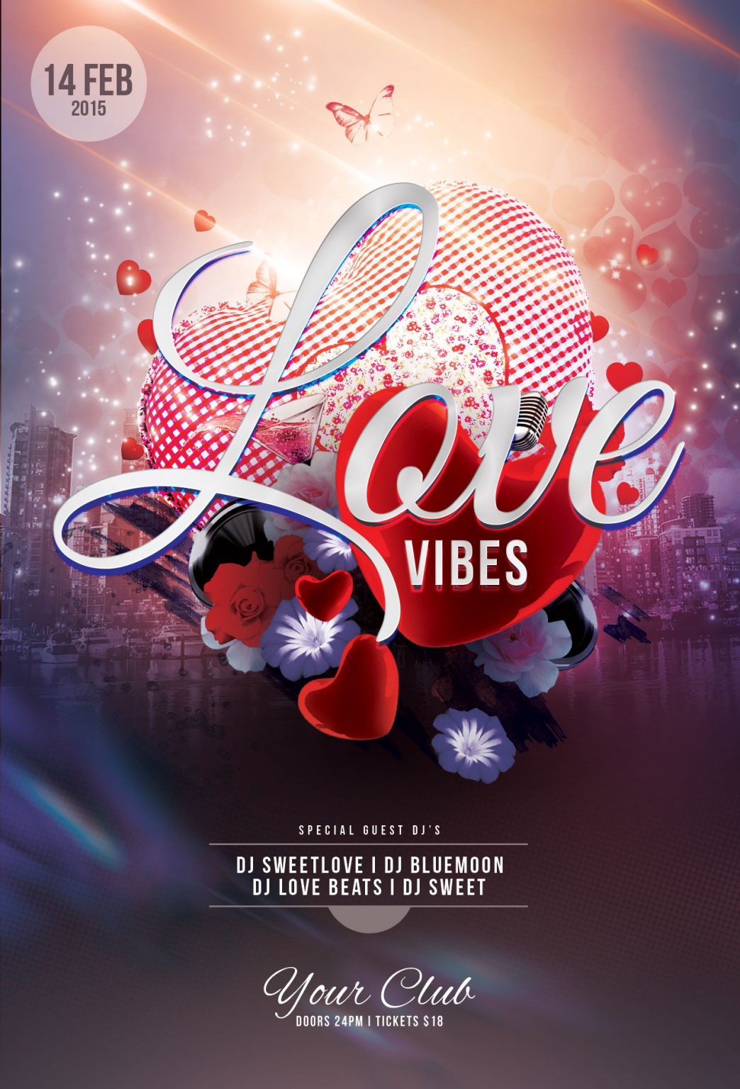 Valentine Flyer Template for Photoshop • styleWish