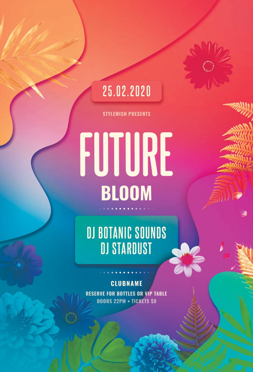 The best Floral Flyer Templates for photoshop • styleWish