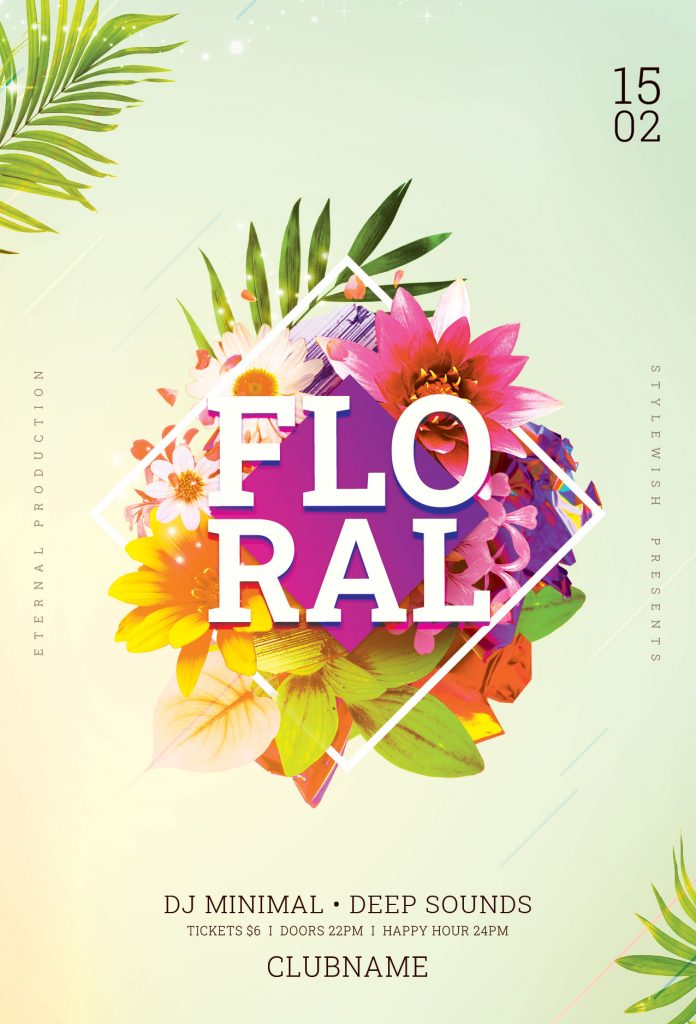 The best Floral Flyer Templates for photoshop • styleWish