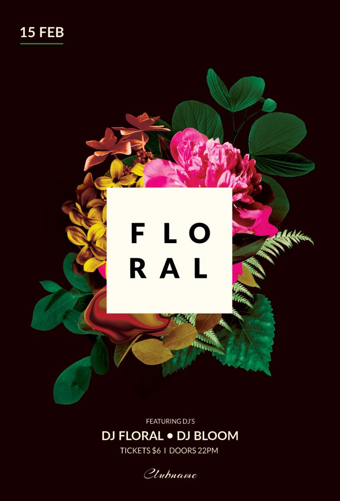The best Floral Flyer Templates for photoshop • styleWish