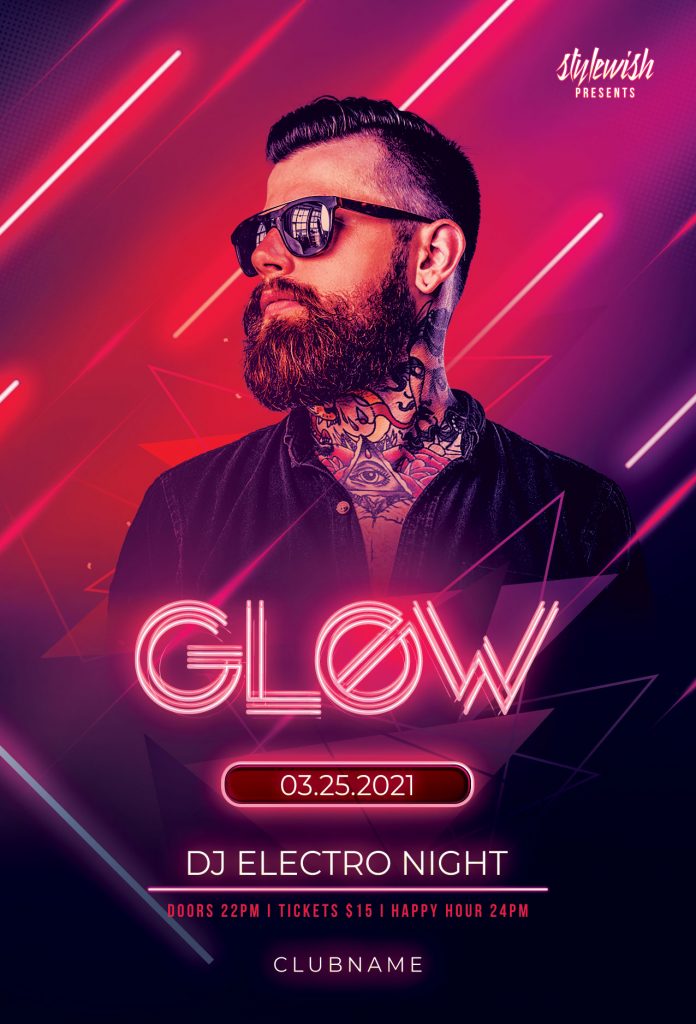Glow In The Dark Flyer Templates in PSD • styleWish