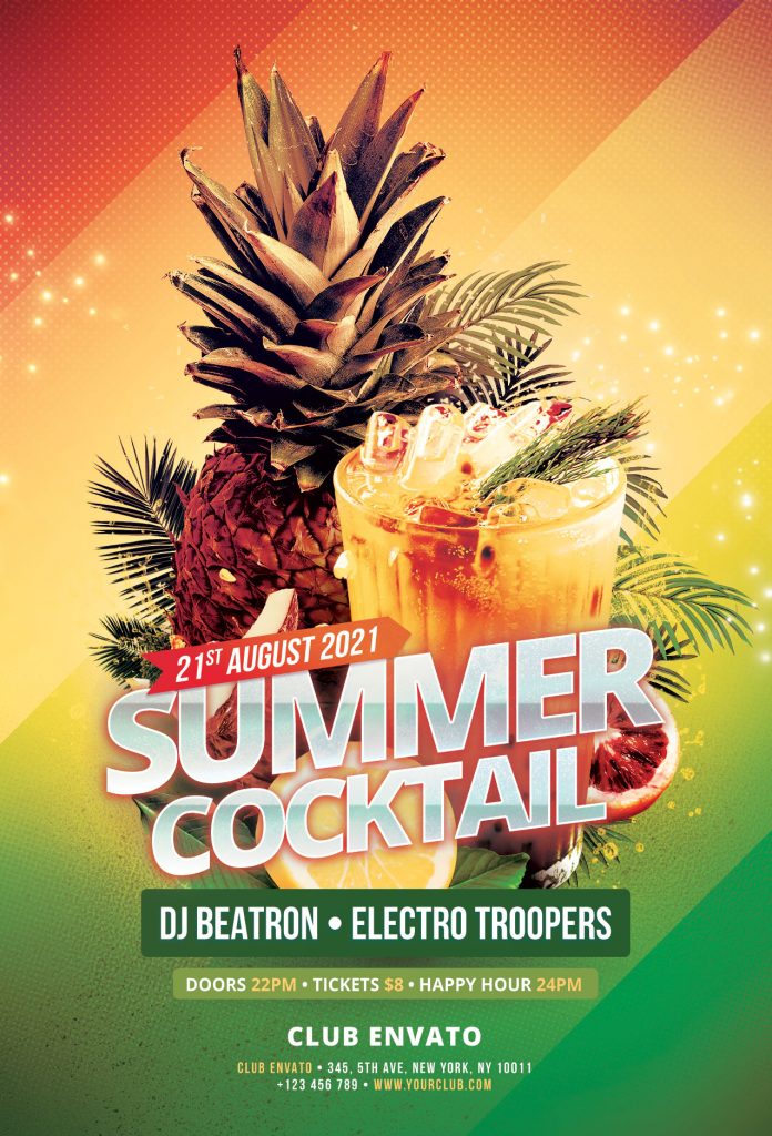 The best Cocktail Flyer Templates for photoshop • styleWish