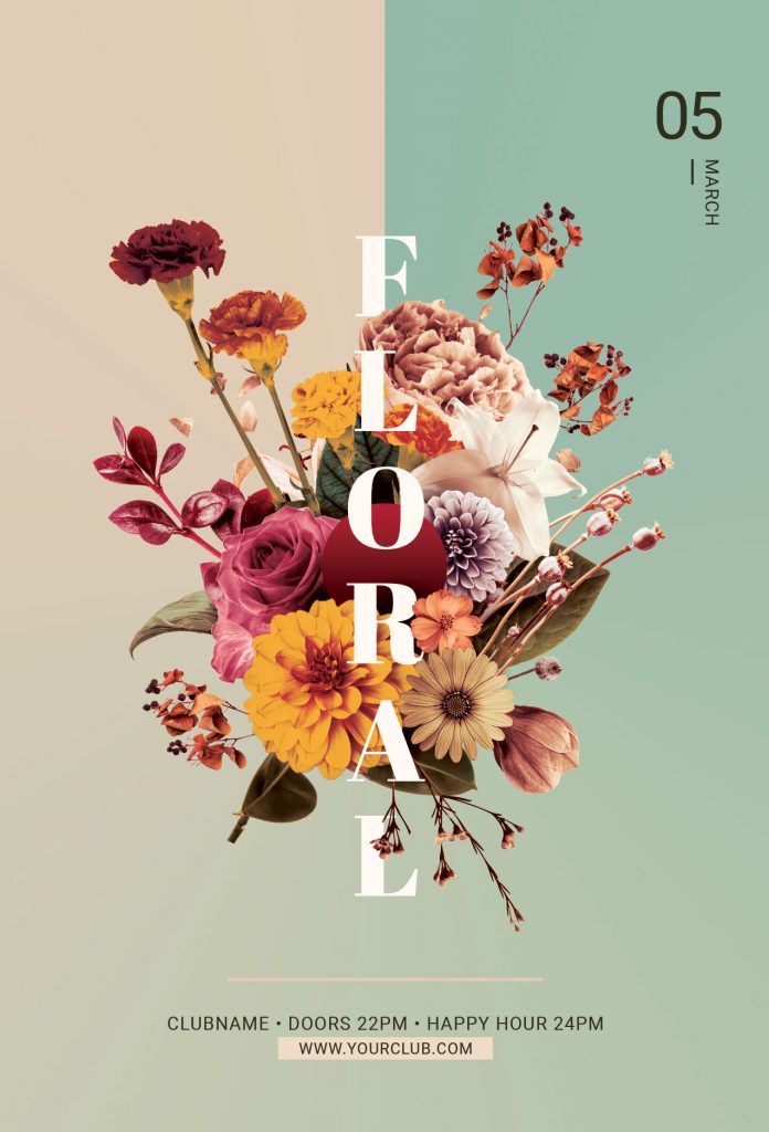 The best Floral Flyer Templates for photoshop • styleWish