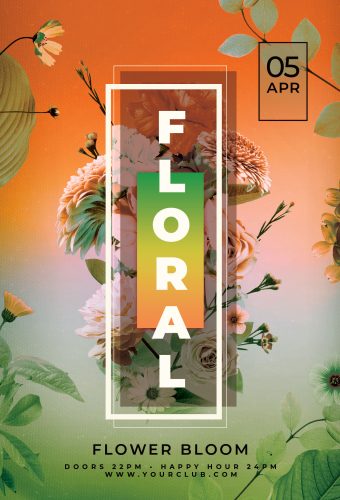 The best Floral Flyer Templates for photoshop • styleWish